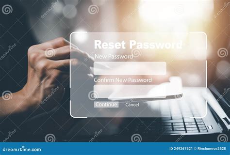 Security And Reset Password Login Online Concept Hands Typing And Entering Username And Password