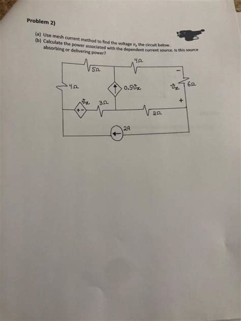 Solved A Use Mesh Current Method To Find The Voltage Vx Chegg