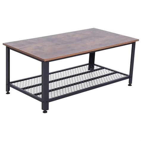 Compare Prices For Homcom Homcom Industrial Style Coffee Table Brown