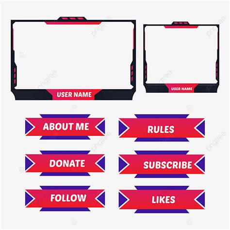 트 위치 스트림 오버레이 팩 템플릿 디자인 투명 이미지 및 벡터 파일 트 위치 오버레이 사이버 펑크 오버레이 얼굴 Png 일러스트 및 벡터 에 대한 무료 다운로드