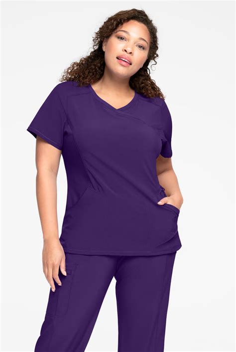 Cherokee 2625a Antimicrobial Mock Wrap Scrub Top Infinity Scrubs