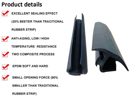 Iso Epdm Double Door Open Side Container Door Rubber Seal Gasket