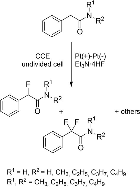Anodic Fluorination Of Phenylacetamides Under Cce Conditions Ref 27