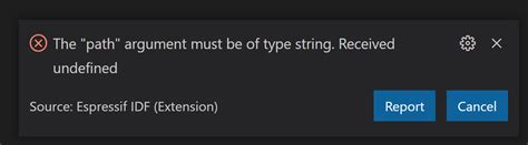 path argument must be of type string received undefined vsc 700