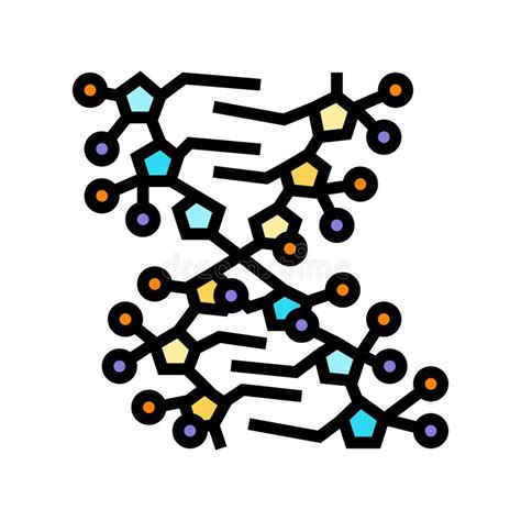 Gene Molecular Structure Color Icon Vector Illustration Stock Vector