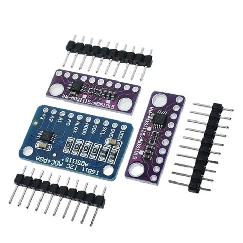 16 Bit I2c Ads1115 Ads1015 Module Adc 4 Channel With Pro Gain Amplifier 2 0v To 5 5v For Arduino