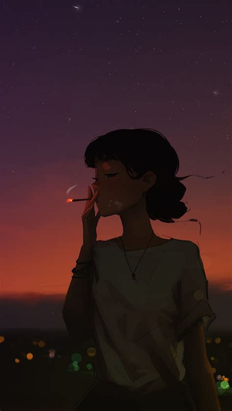 Lofi Girl Smoking Wallpaper 4k Hd Id 10625
