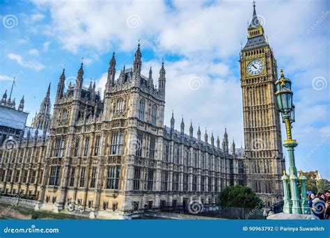 The Palace Of Westminster With Big Ben Clock Tower In London England