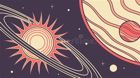Exploding Star System With Ringed Planet Vector Art Vector Design Generative Ai Stock Vector