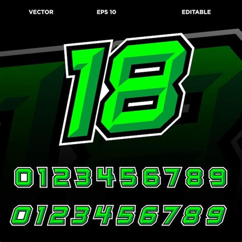 Premium Vector Automotive Racing Start Number Effect Design Vector