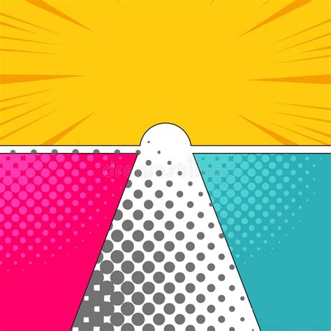 Colored Comic Pages With Halftone Effects Stock Vector Illustration