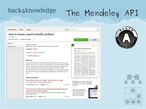Mendeley Open Api Ppt