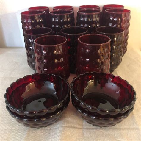 Anchor Hocking Ruby Etsy