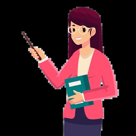 学校美女老师讲课免扣插画2000x2000 花瓣网