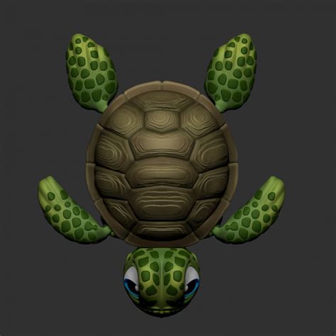 3d Printable Cute Flexi Turtle Print In Place By Tridimensionprints