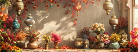 Eid Mubarak With A Vibrant And Lifelike Islamic Background Featuring