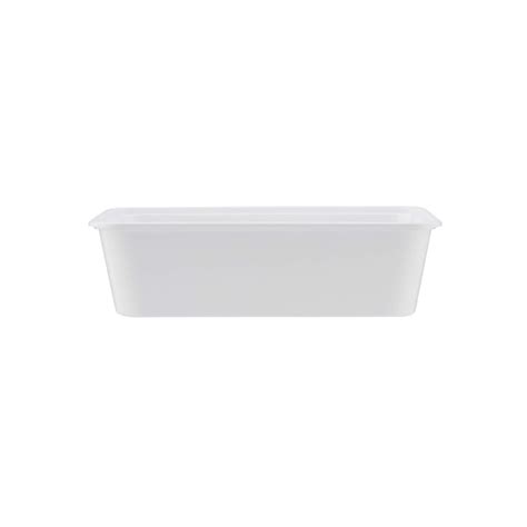 White Rectangle Microwave Container