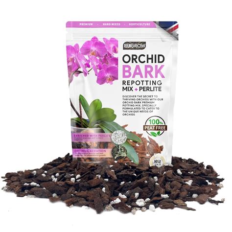 Sterilised Orchid Bark With Perlite Mix 1l Resealable Bag Premium