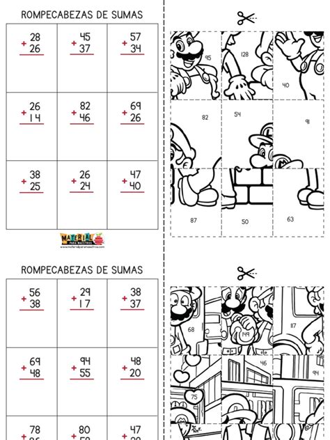 Rompecabezas De Sumas Mario Bros Pdf
