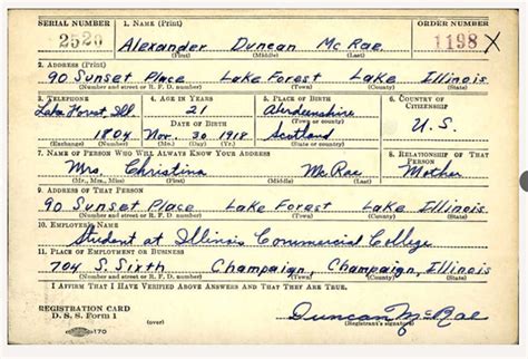 Ens Alexander Duncan Mcrae 1944 — Lake Forest American Legion