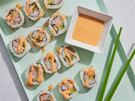 Orange Sauce Served With Sushi
