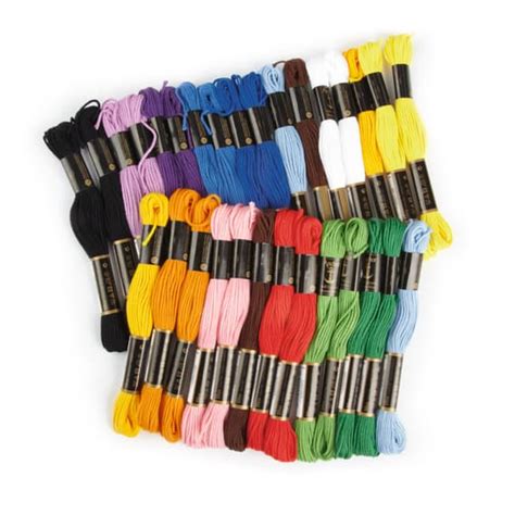 Soft Embroidery Cotton Thread Assorted 30 Pack Threads Elastics