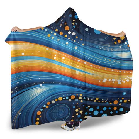 Australia Dreaming Aboriginal Hooded Blanket Aboriginal Indigenous