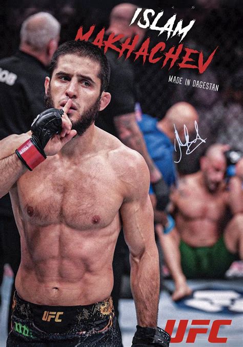 Islam Makhachev Ufc Fighter Poster Ingelijst Ufc Vechters Mma Ufc