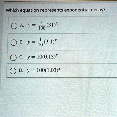 Exponential Decay Equation