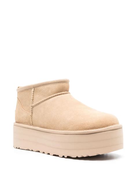 Ugg Classic Ultra Mini Platform Boots In Nude Modesens