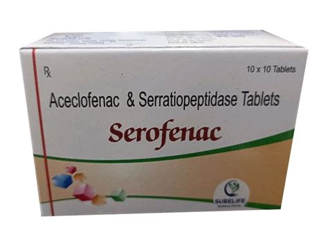 Aceclofenac Serratiopeptidase Tablet At ₹ 900 Box Chennai Id