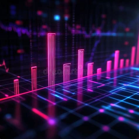 Stock Market Digital Graph Showing Fluctuations And Trends In Financial