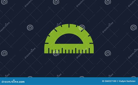 Yellow Protractor Grid For Measuring Degrees Icon Isolated On Blue Background Tilt Angle Meter