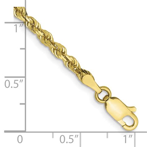 10k 3mm Dc Quadruple Rope Chain Unclaimed Diamonds