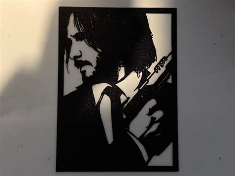 John Wick Silhouette Wall Art By Mysstra Hueforge 3dart Makerworld