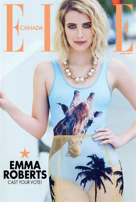 Emma Roberts Elle Magazine Canada 2014 • Celebmafia