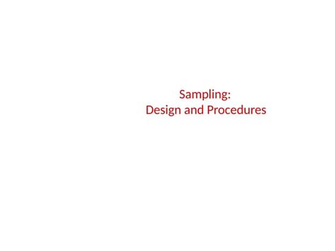 Type Of Sampling Design Ppsx