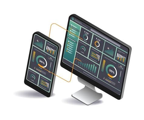 Premium Vector A Phone App Computer Analytics