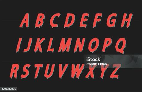 피 묻은 공포 글꼴입니다 10 Eps 디자인 벡터 할로윈 서예 제목 알파벳입니다 당신의 디자인에 대한 출혈 문자 알파벳 서예 로고 슬로건 공포 무서움에 대한 스톡 벡터 아트