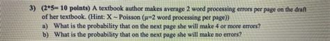 solved 3 2 5 10 points a textbook author makes average 2