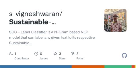 Github S Vigneshwaransustainable Development Goals Classifier Sdg