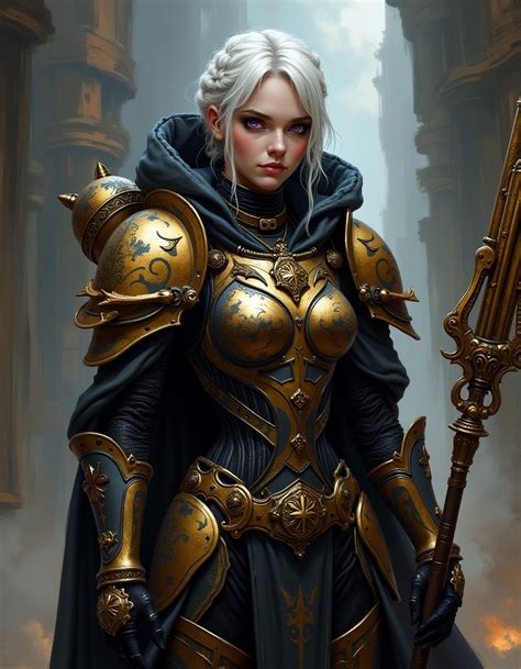 Female Rogue Trader In Gothic Power Armor Stable Diffusion Online