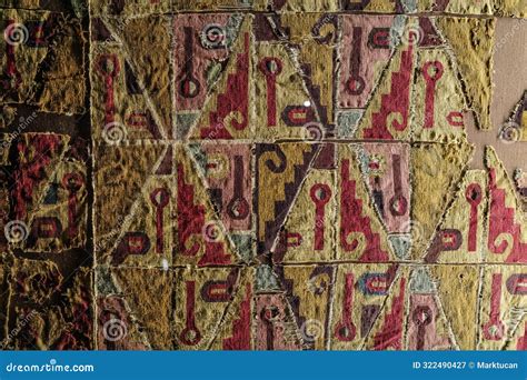 Lima Peru Dec 3 2023 Ancient Pre Inca Textiles On Display At The