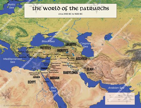The World Of The Patriarchs Circa 2100 Bc 1600 Bc Bible Map
