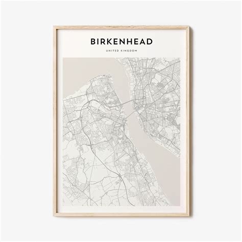 Birkenhead Map Poster Birkenhead Map Print Birkenhead Personalized