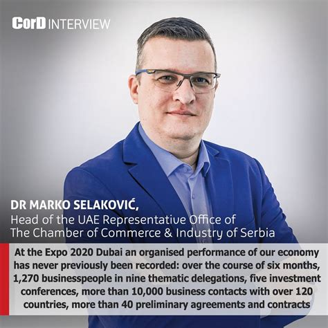 Cord Magazine On Linkedin 🟢 Dr Marko Selakovic Head Of The Uae Representative Office Of The