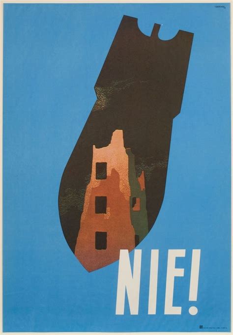 An Image Of A Poster With The Words Nie On Its Back Side