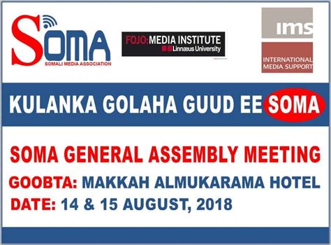 Soma Launches General Assembly Meeting In Mogadishu Soma Somali Media Association