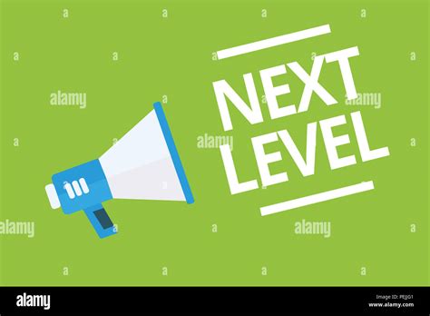 Handwriting Text Writing Next Level Concept Meaning Having More Than One Floor And Referring To