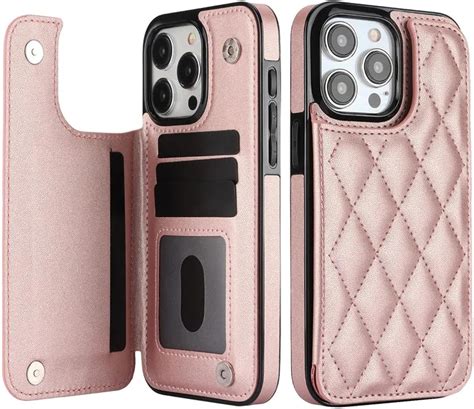 Hctian For Iphone 12 Pro Max Luxury Leather Wallet Card Phone Case Flip